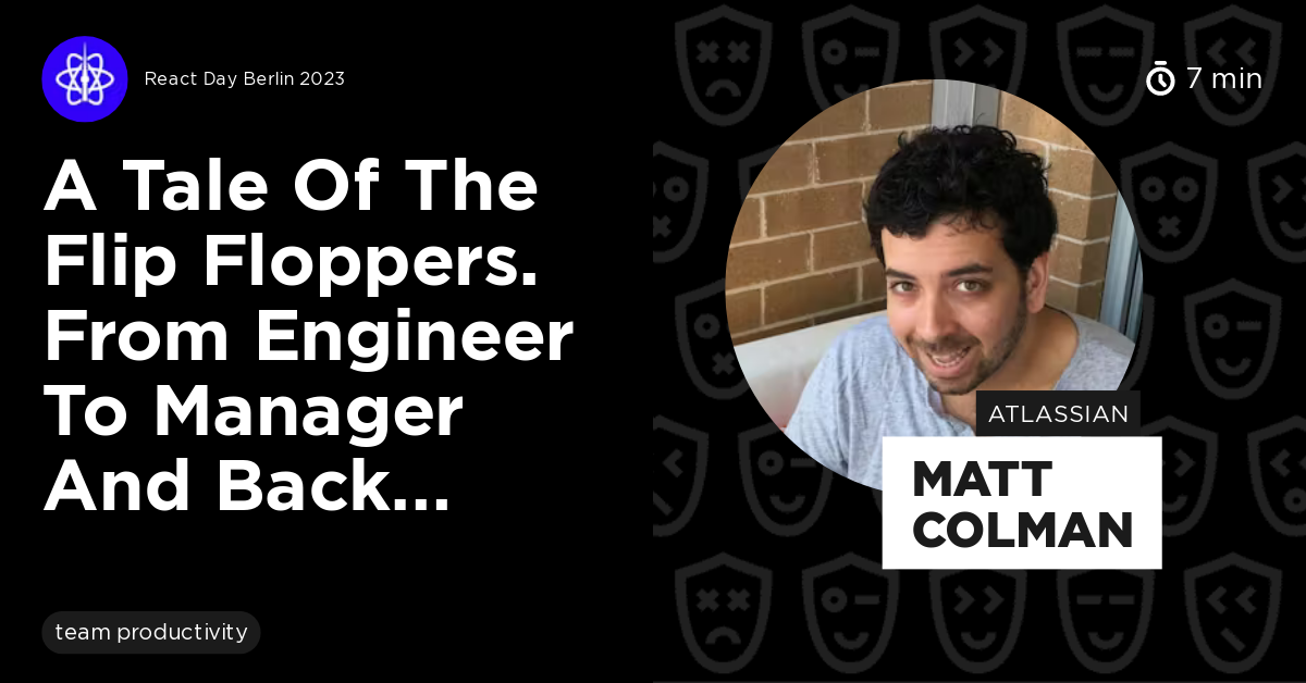 A Tale of the Flip Floppers. From Engineer to Manager and Back Again by ...