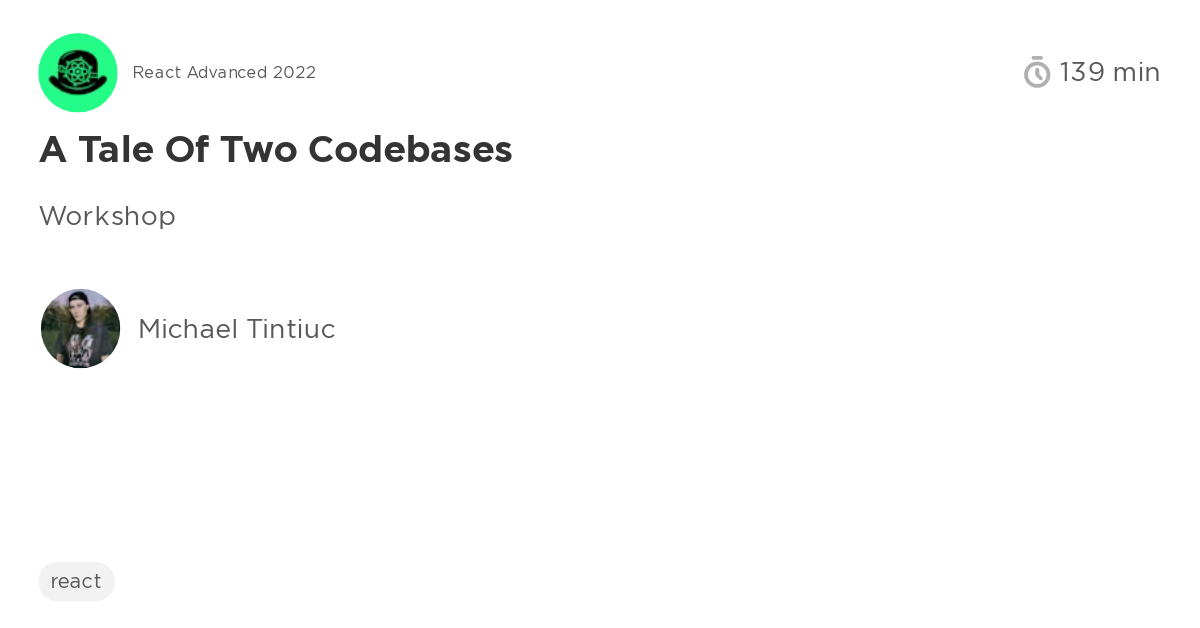 A Tale of Two Codebases
