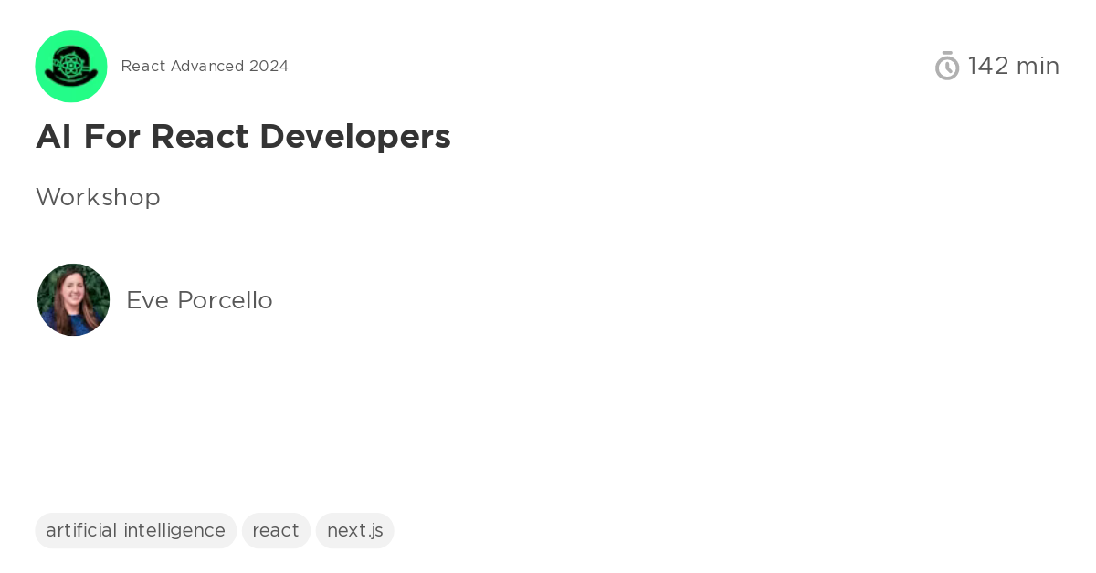 AI for React Developers
