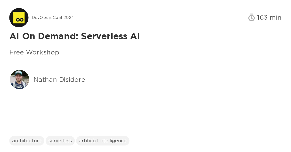 AI on Demand: Serverless AI