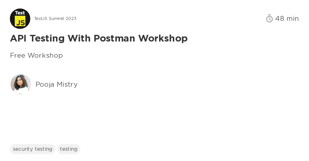 Api Testing With Postman Workshop