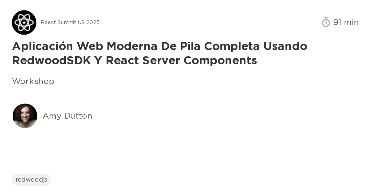 Aplicación web moderna de pila completa usando RedwoodSDK y React Server Components