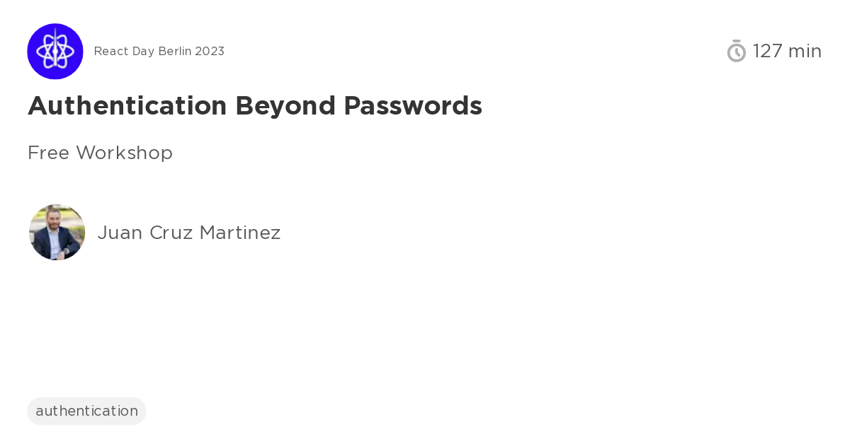 Authentication Beyond Passwords