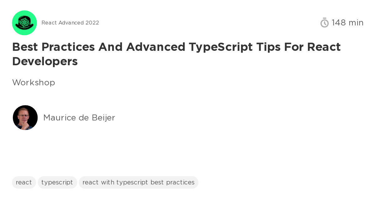 Best Practices And Advanced Typescript Tips For React Developers