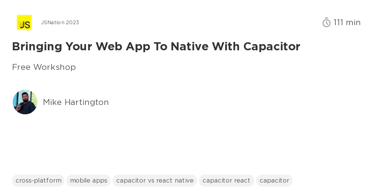 Bringing Your Web App to Native With Capacitor