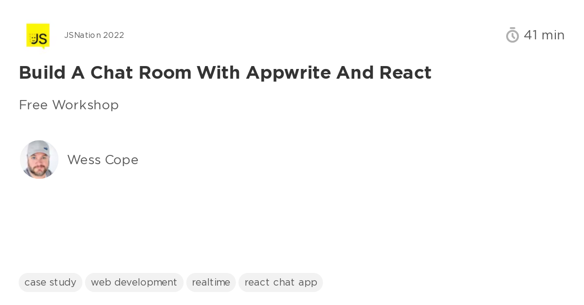 Build a chat room with Appwrite and React