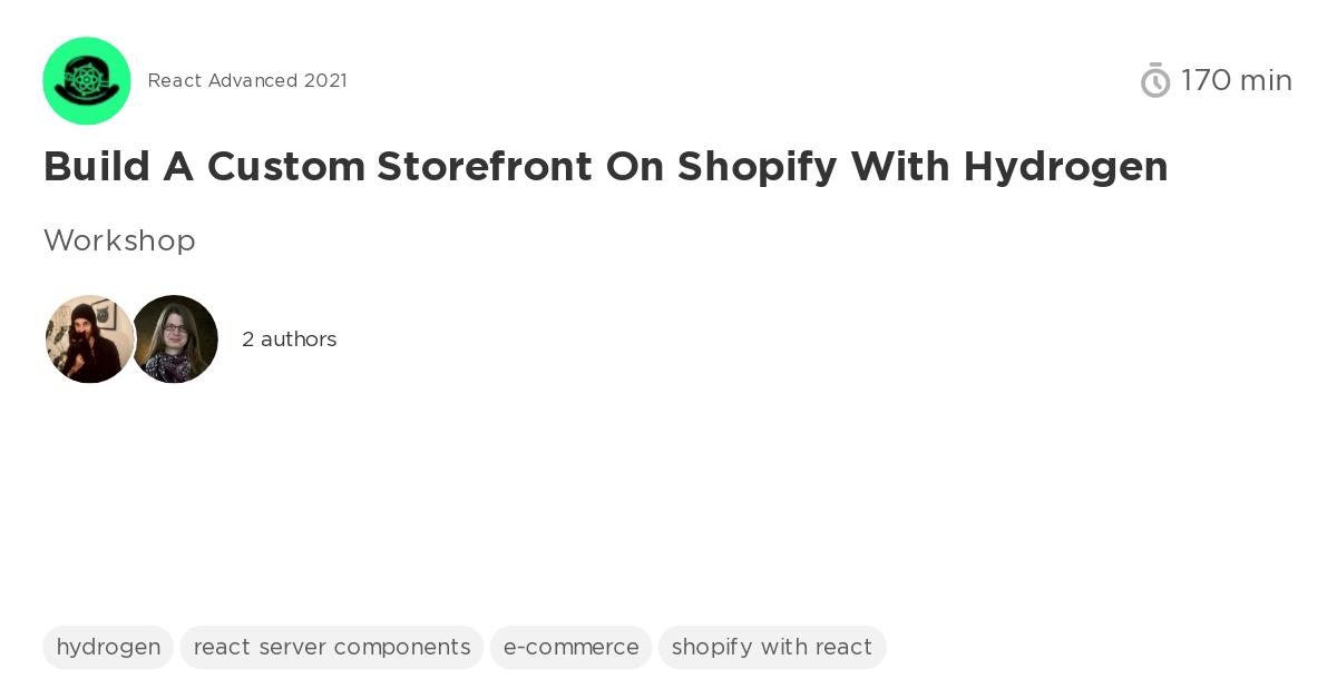 Build a Custom Storefront on Shopify with Hydrogen