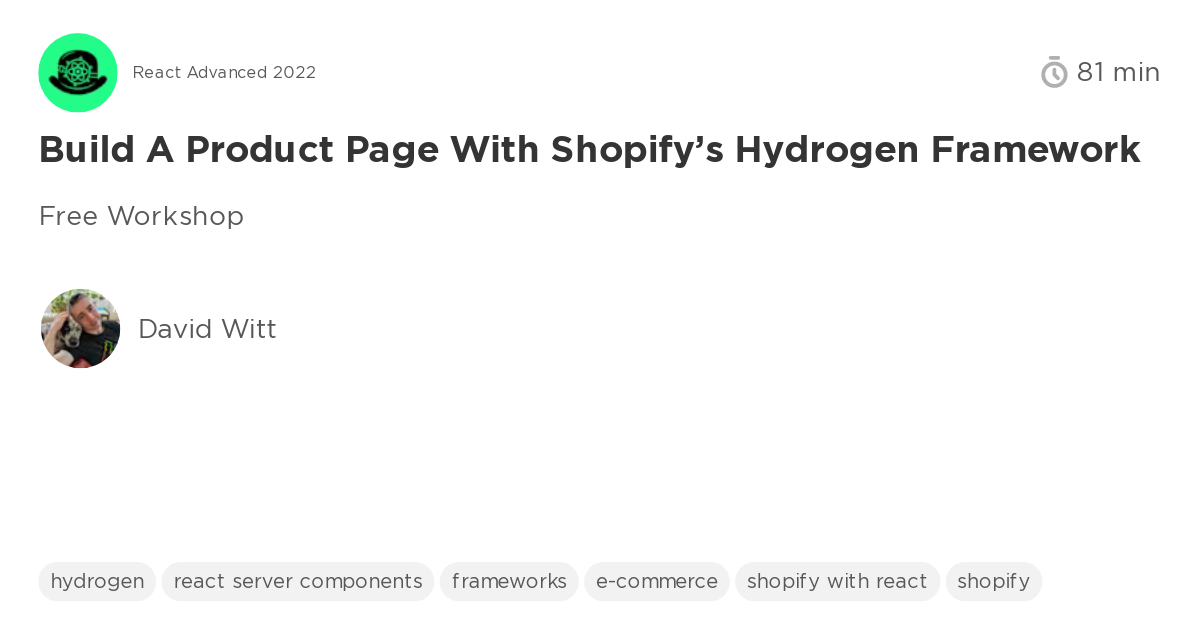Build a Product Page with Shopify’s Hydrogen Framework