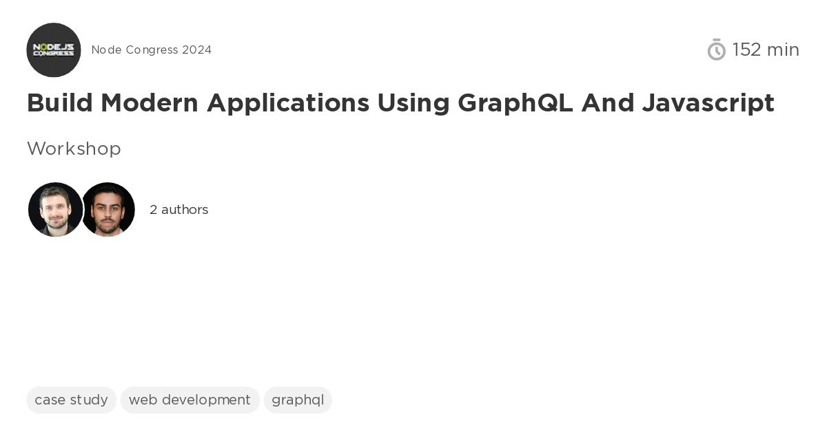 Build Modern Applications Using Graphql And Javascript
