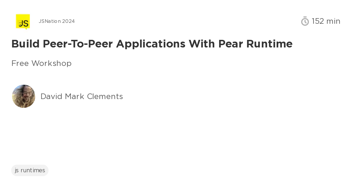 Build Peer-to-Peer Applications with Pear Runtime