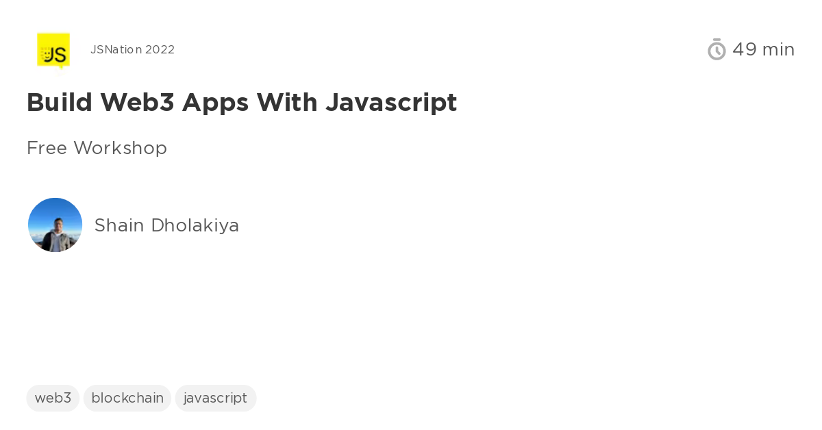 Build Web3 apps with Javascript