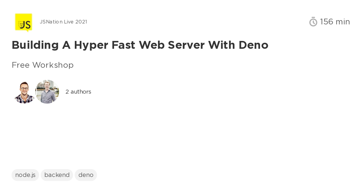 Building a Hyper Fast Web Server with Deno