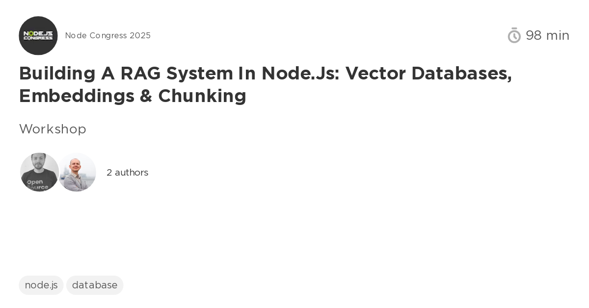 Building a RAG System in Node.js: Vector Databases, Embeddings & Chunking