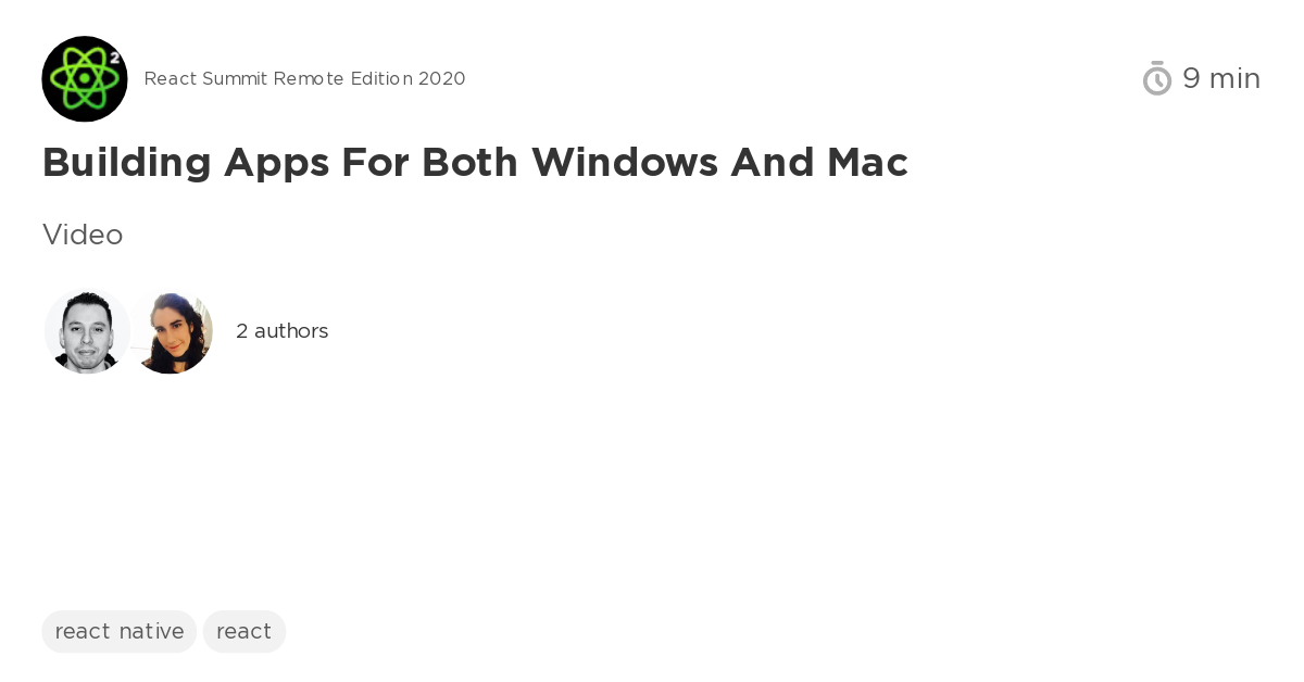 Building Apps for both Windows and Mac