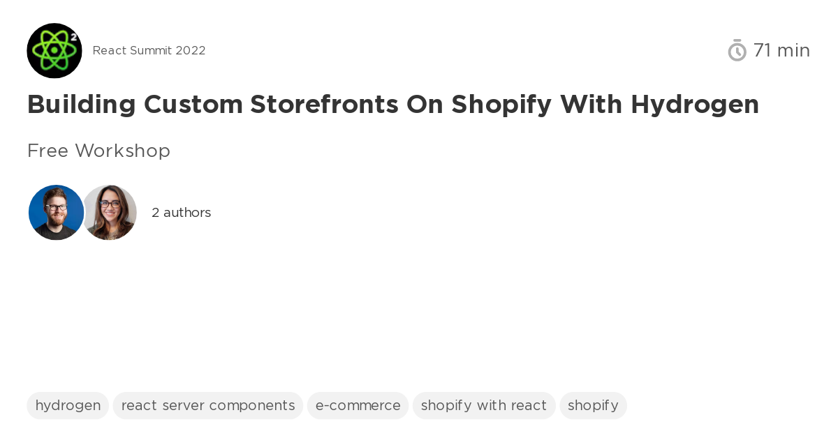 Building custom storefronts on Shopify with Hydrogen