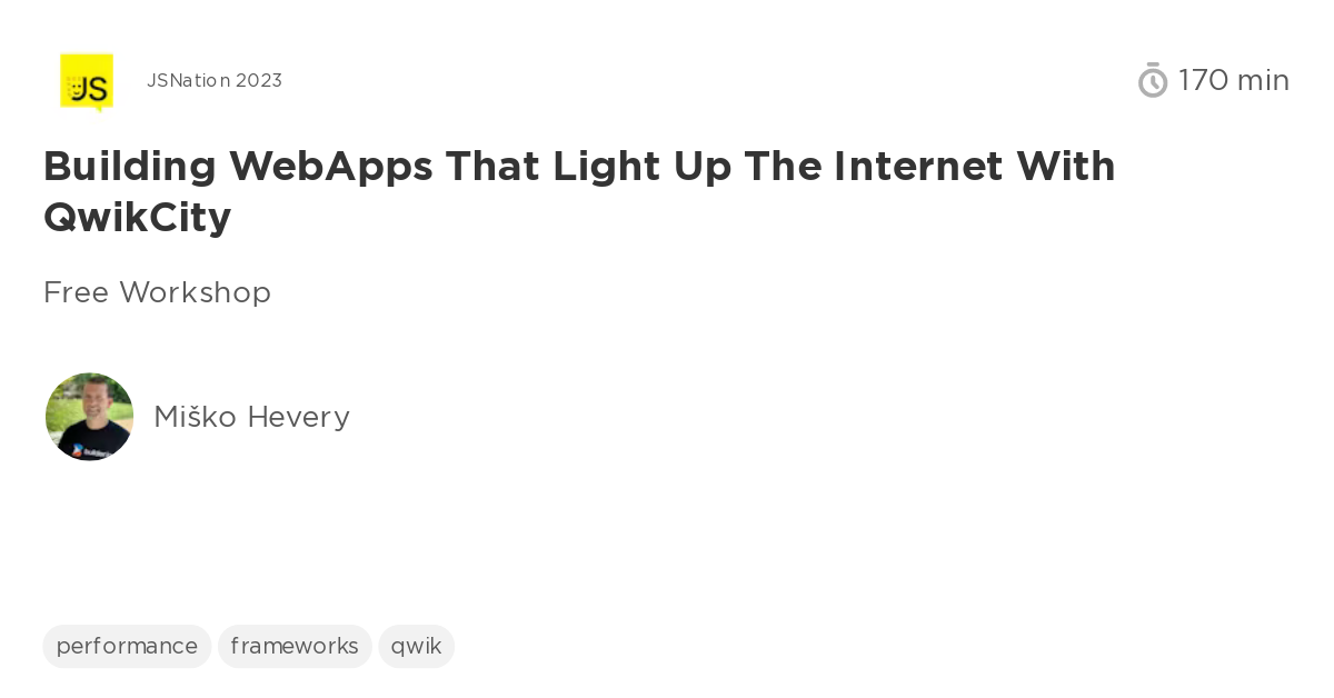 Building WebApps That Light Up the Internet with QwikCity