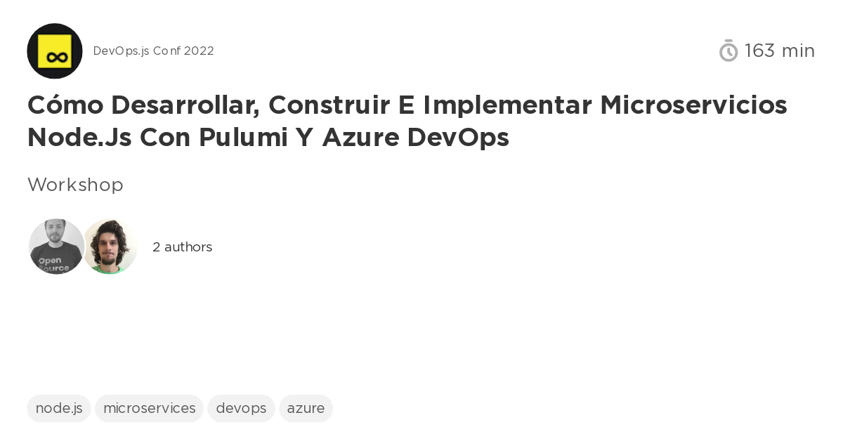 Cómo desarrollar, construir e implementar microservicios Node.js con Pulumi y Azure DevOps