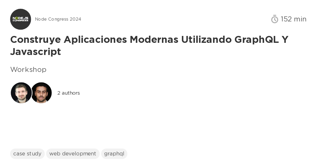 Construye Aplicaciones Modernas Utilizando Graphql Y Javascript Video Recording