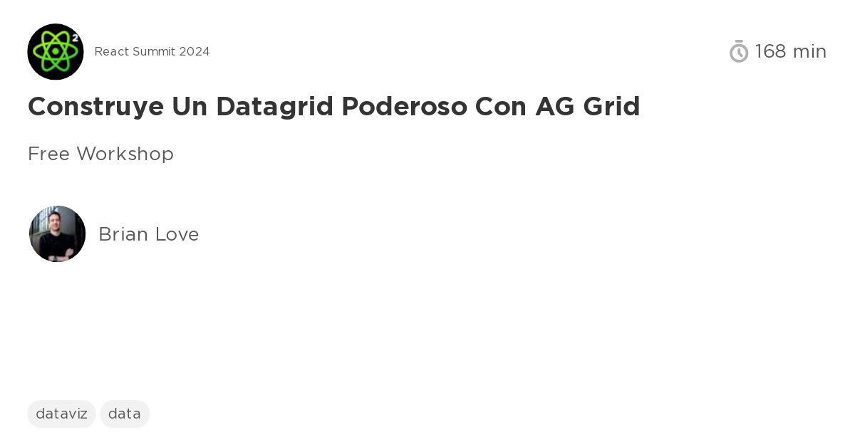Construye un Datagrid Poderoso con AG Grid - Video recording Construye un Datagrid Poderoso con AG Grid - Video recording