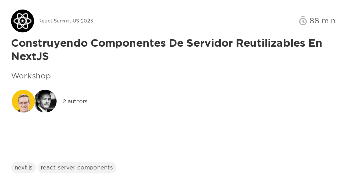 Construyendo Componentes de Servidor Reutilizables en NextJS