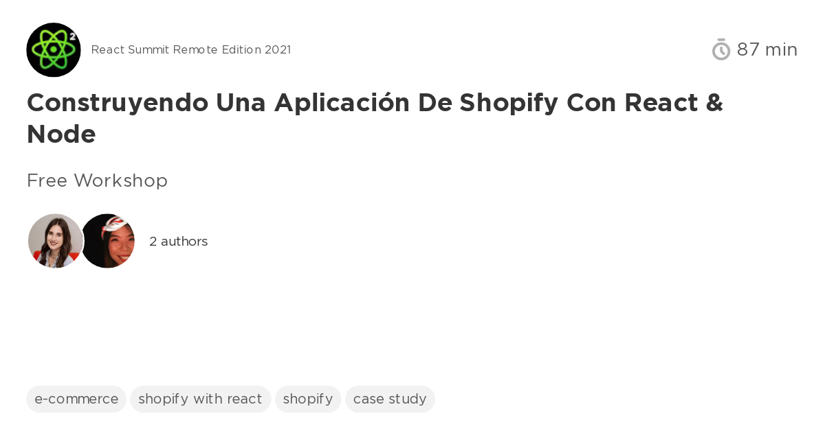 Construyendo una Aplicación de Shopify con React & Node