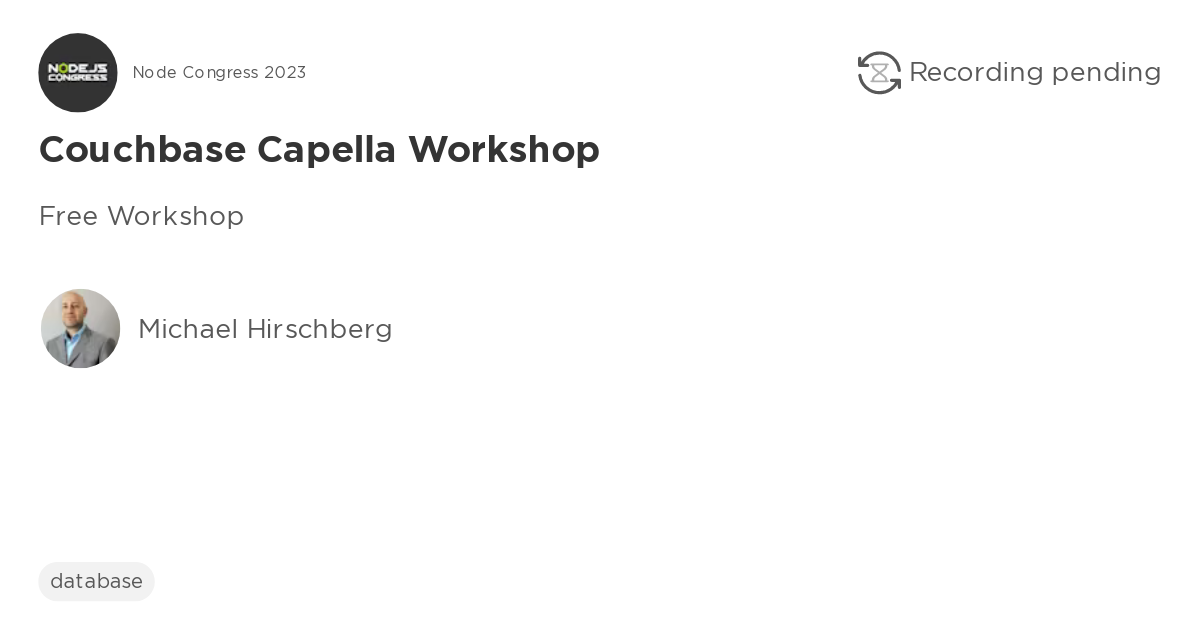 Couchbase Capella Workshop
