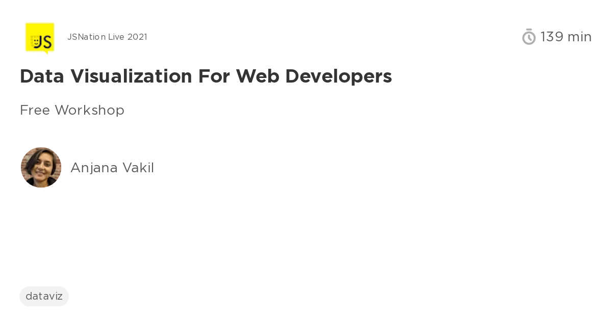 Data Visualization for Web Developers