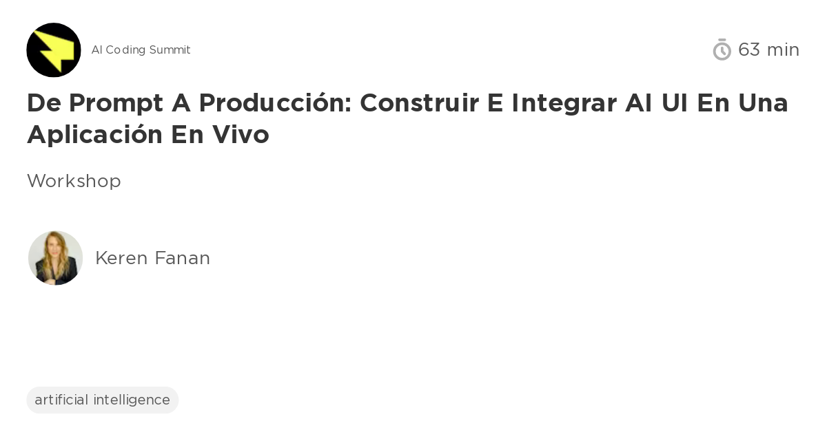 De Prompt a Producción: Construir e Integrar AI UI en una Aplicación en ...