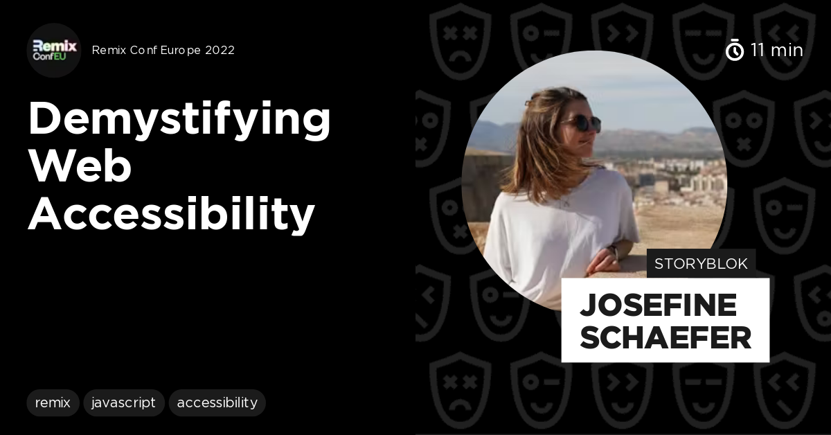 Demystifying Web Accessibility by Josefine Schaefer - Video recording Demystifying Web Accessibility by Josefine Schaefer - Video recording