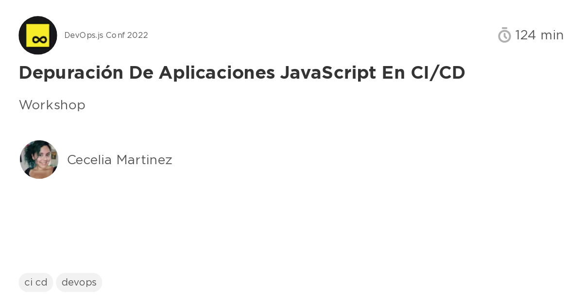 Depuración de aplicaciones JavaScript en CI/CD - Video recording