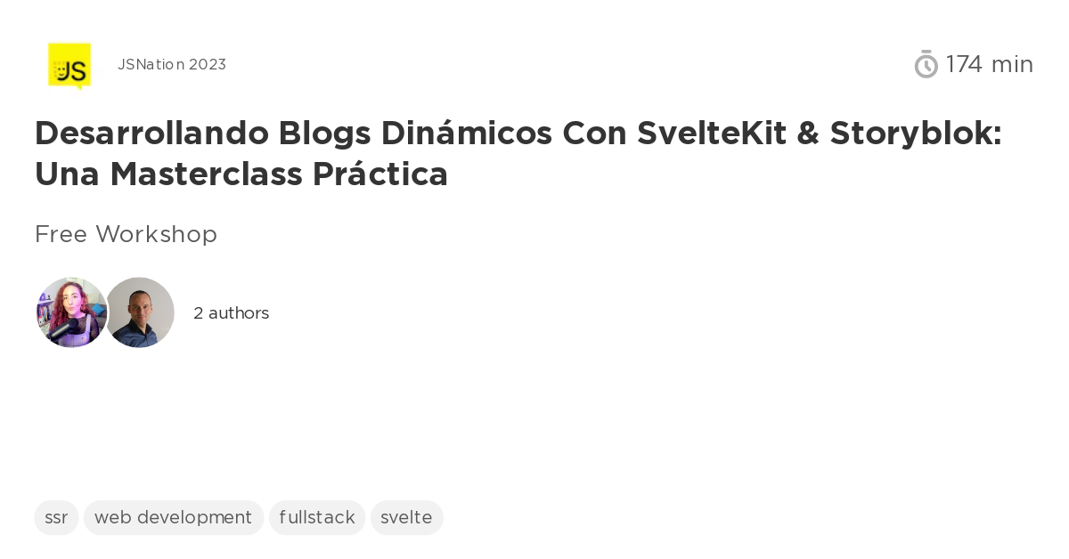 Building Modern Sites With Sveltekit And Storyblok Video Recording