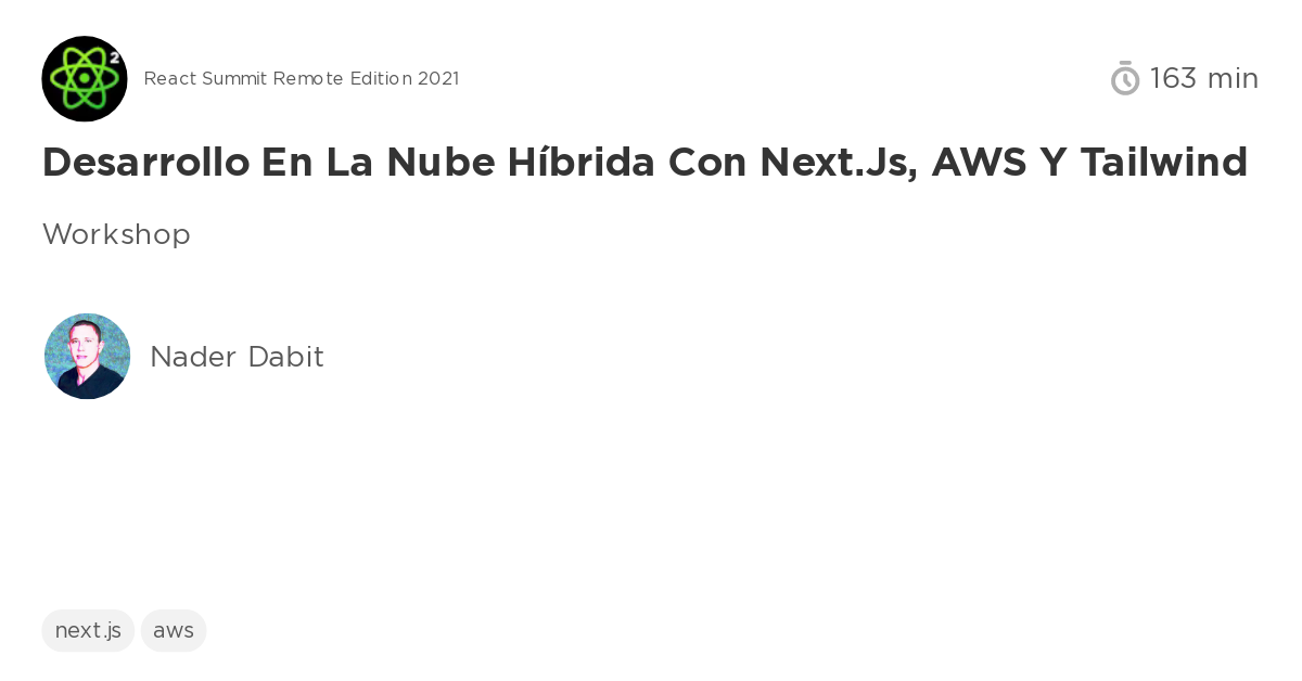 Desarrollo en la Nube Híbrida con Next.js, AWS y Tailwind