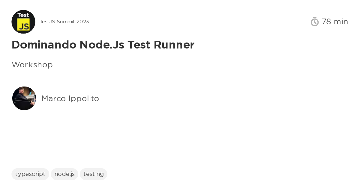 Dominando Node.js Test Runner