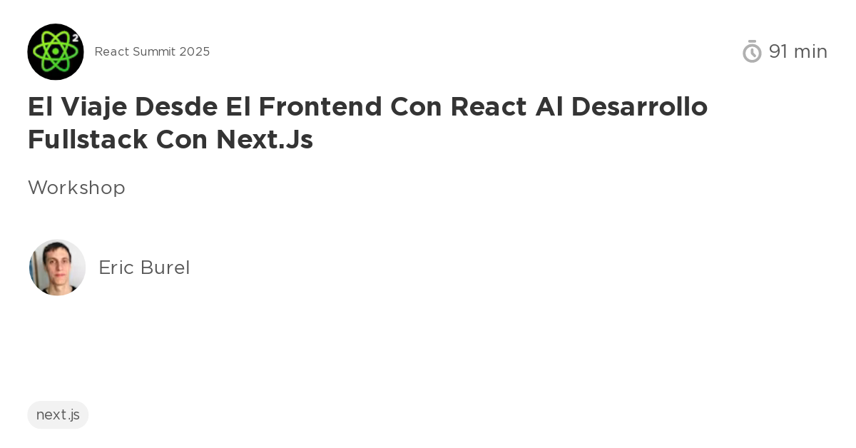 El Viaje Desde el Frontend con React al Desarrollo Fullstack Con Next.js