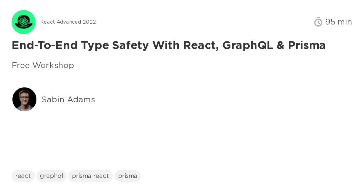 End To End Type Safety With React Graphql And Prisma