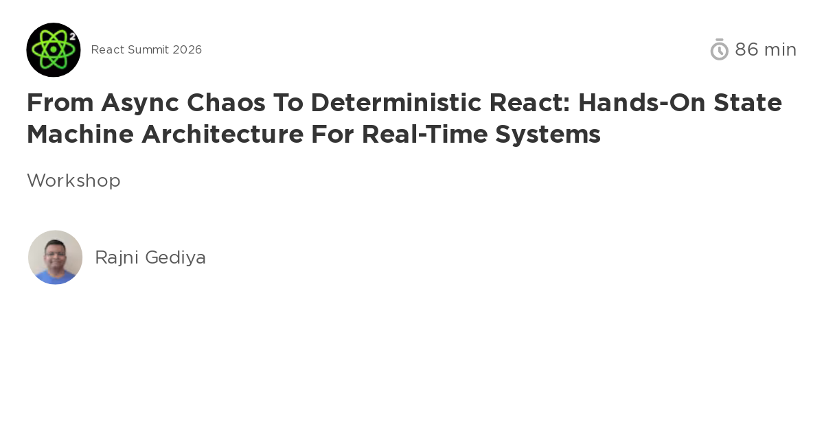 From Async Chaos to Deterministic React: Hands-On State Machine ...