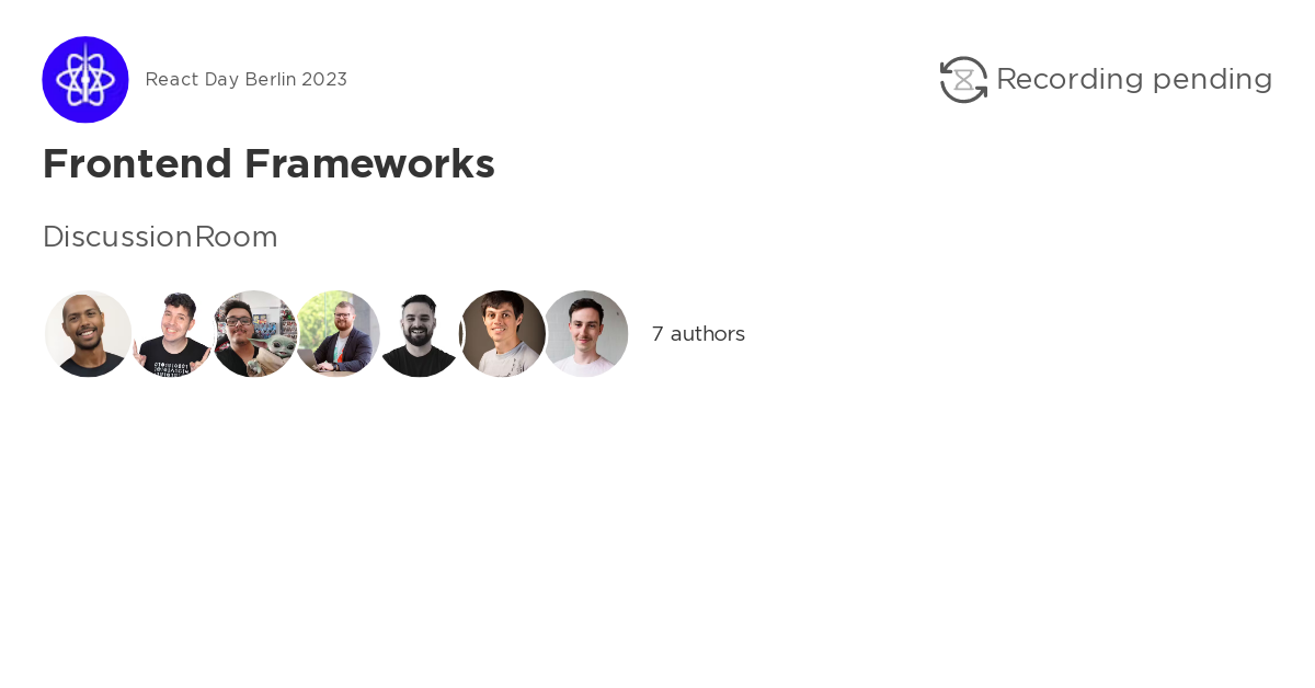 Frontend Frameworks