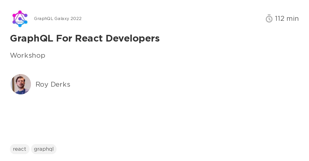 Graphql For React Developers