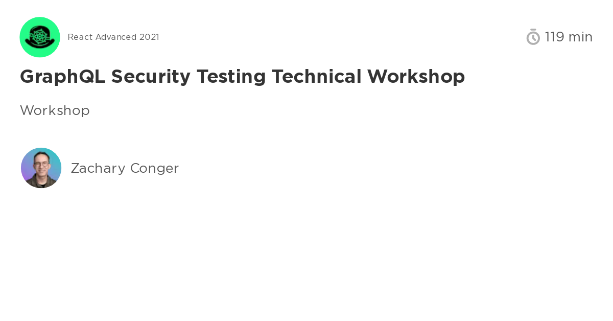 Graphql Security Testing Technical Workshop