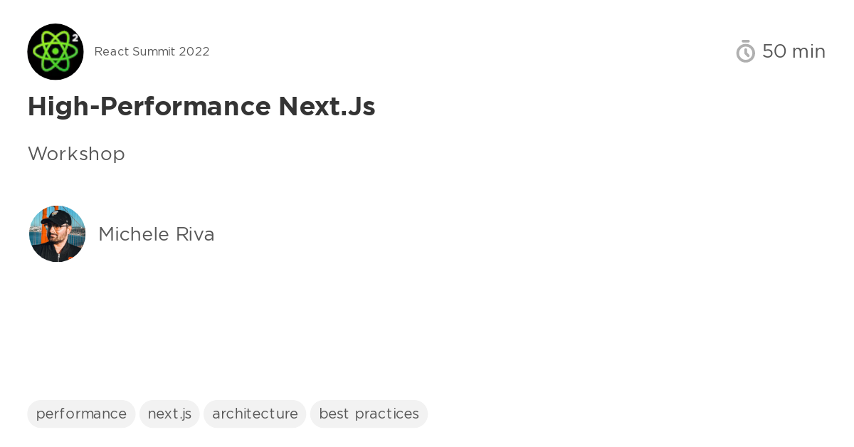 High-performance Next.js