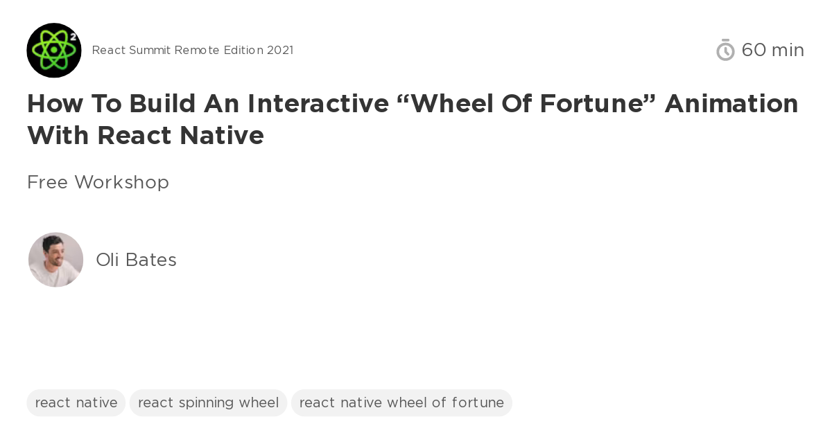 How to Build an Interactive “Wheel of Fortune” Animation with React Native