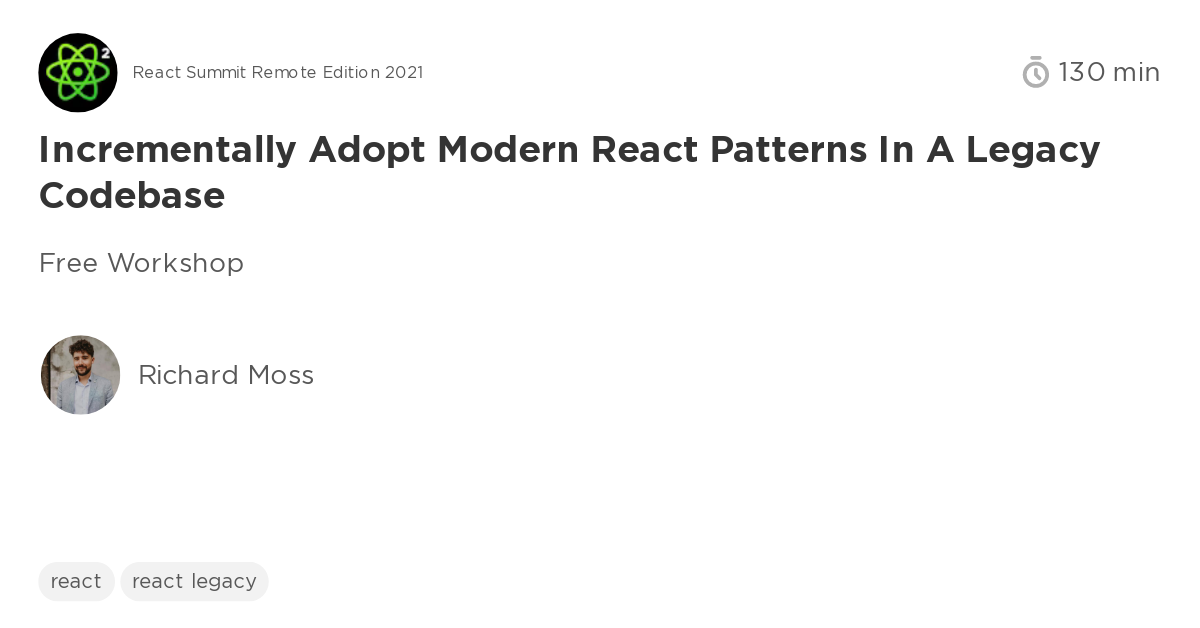 Incrementally Adopt Modern React Patterns in a Legacy Codebase