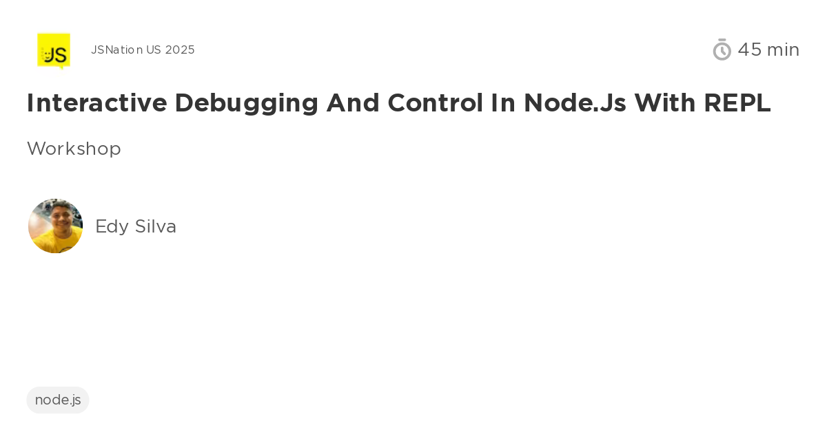 Interactive Debugging and Control in Node.js With REPL