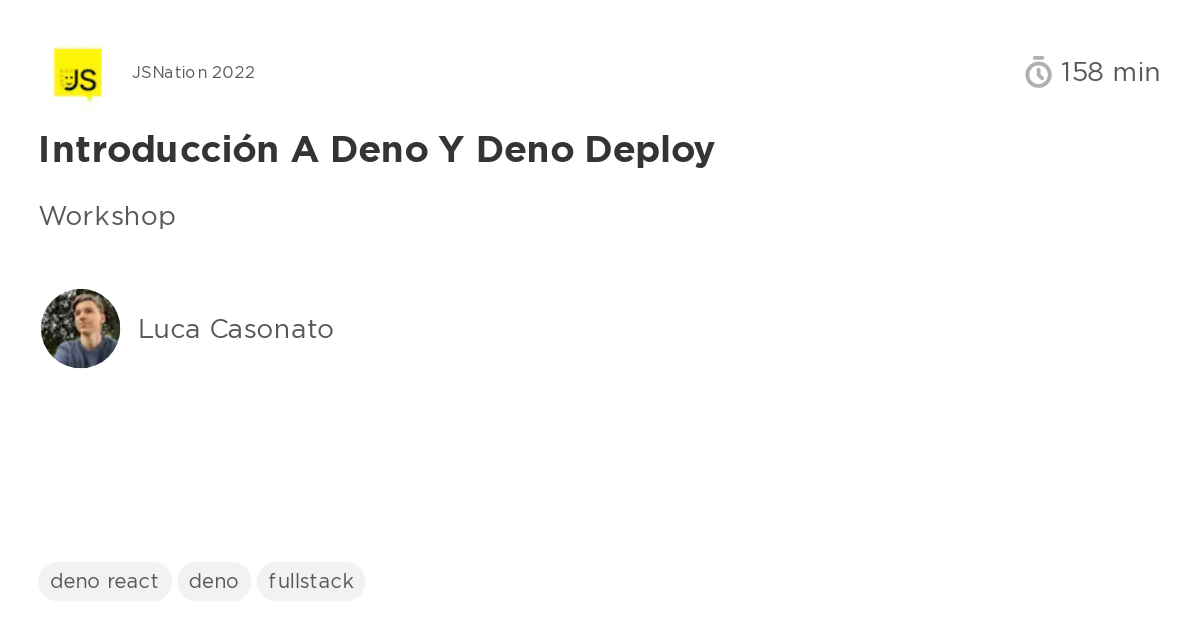 Introducción a Deno y Deno Deploy
