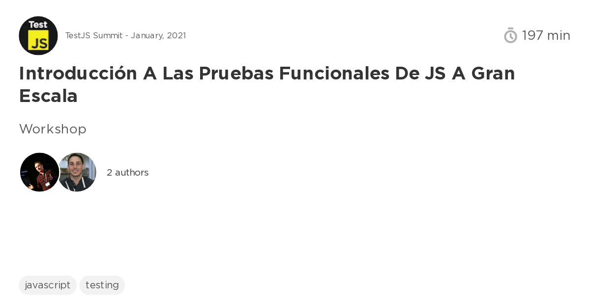 Introducción a las pruebas funcionales de JS a gran escala