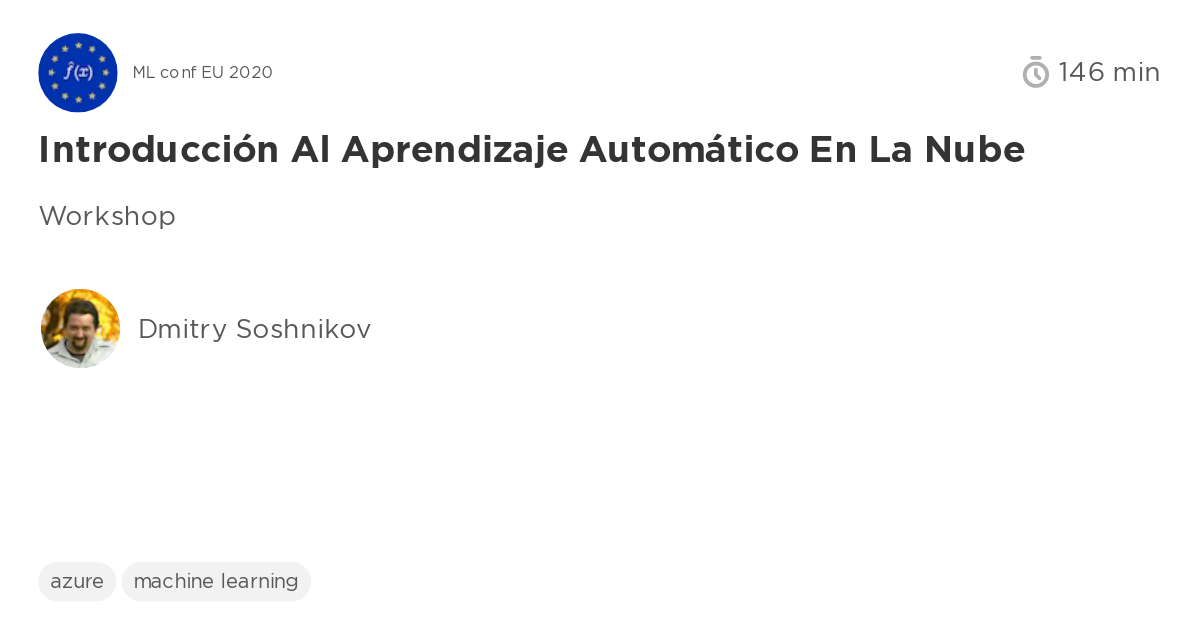 Introducción al Aprendizaje Automático en la Nube