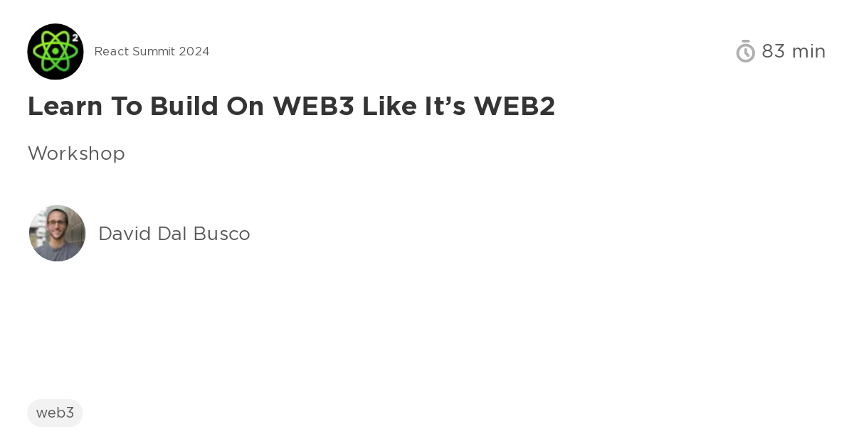Learn to Build on WEB3 Like It’s WEB2