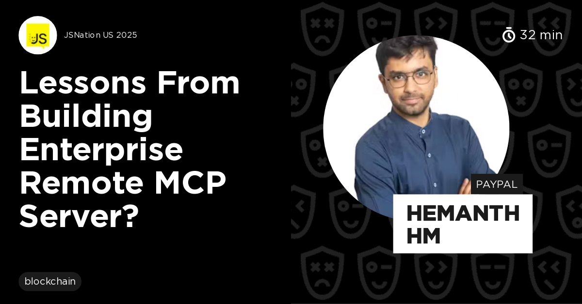 Lessons from Building PayPal’s Remote MCP Server by Hemanth HM