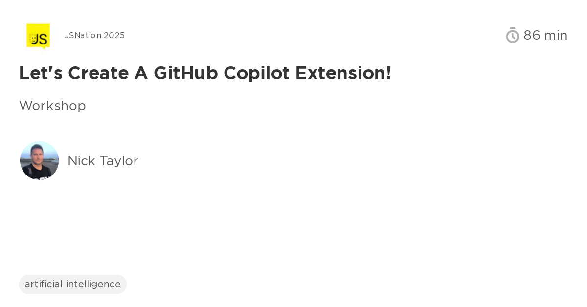Let's Create a GitHub Copilot Extension!