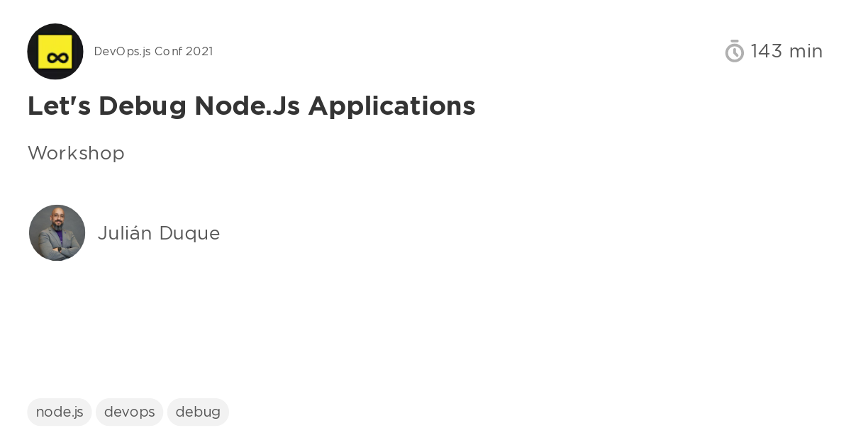 Let's Debug Node.js Applications